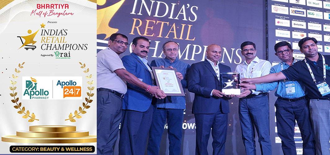 Apollo Pharmacy has been awarded India’s Retail Champions