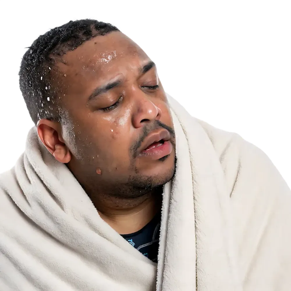 sweating forehead cold