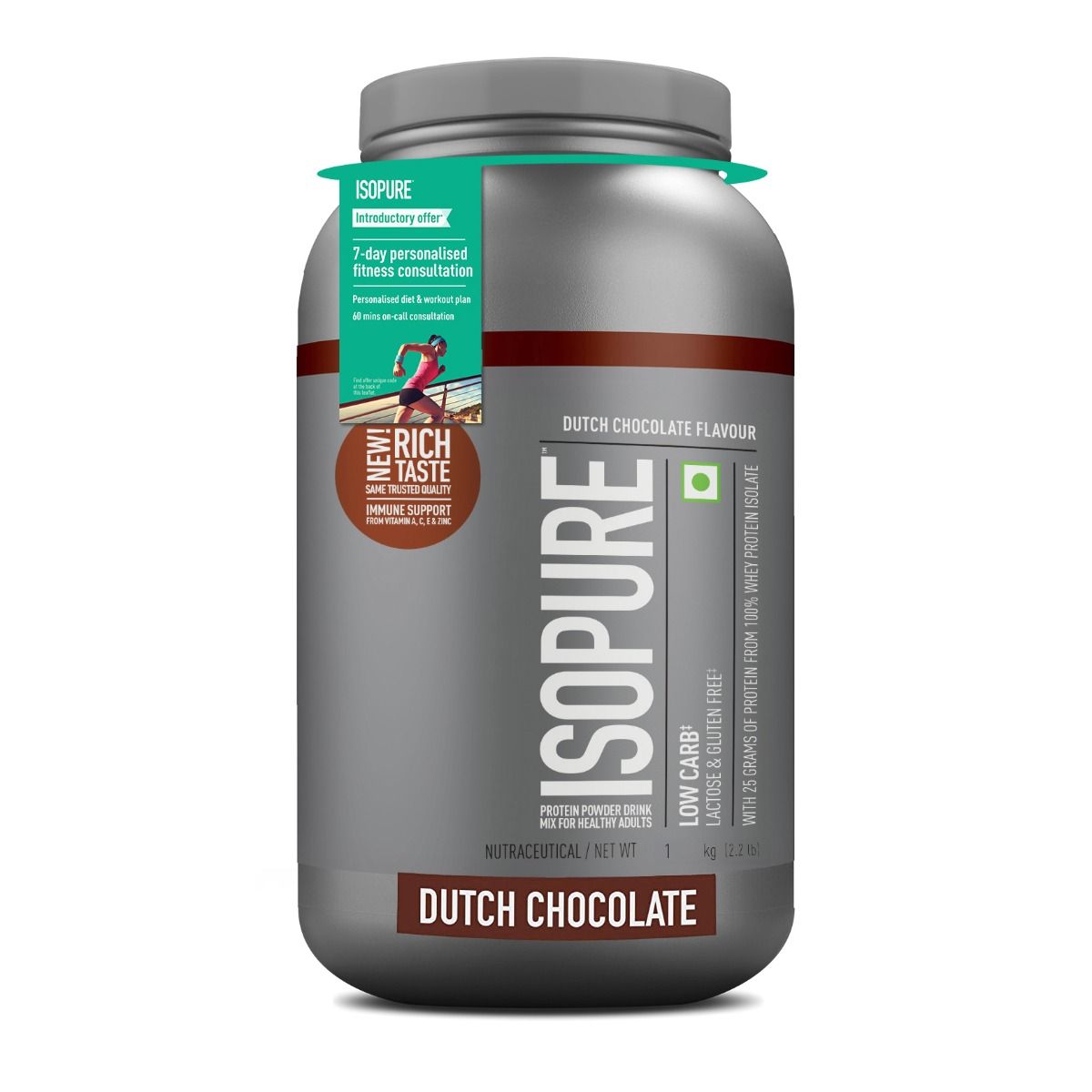 Buy Isopure Low Carb 100% Whey Protein Isolate Dutch Chocolate Flavour ...