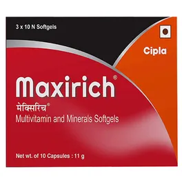 Buy Maxirich Multivitamin & Minerals Softgel Capsule | 19 Minutes ...