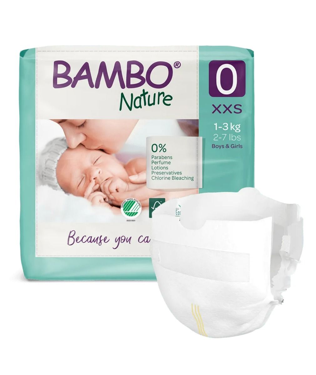 Buy Bambo Nature Premium Baby Diapers XXS, 24 Count | 19 Minutes ...