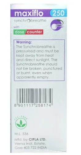 Maxiflo 250 Synchrobreathe Inhaler 120 mdi | Uses, Side Effects, Price ...