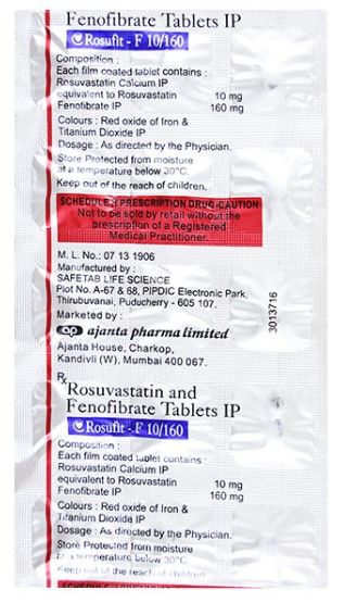 Rosufit-F 10/160 Tablet 15's Price, Uses, Side Effects, Composition ...
