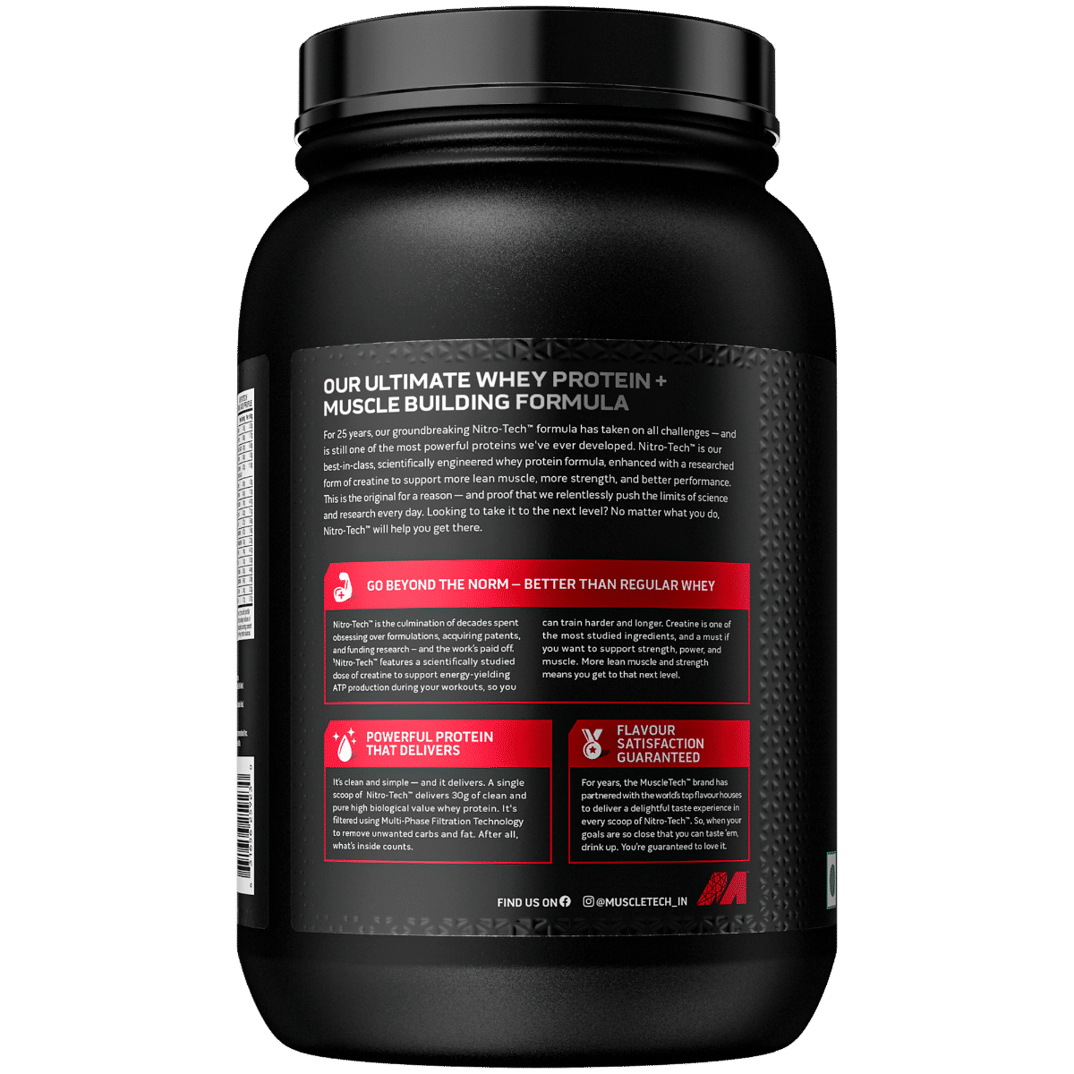 Muscletech Nitrotech Whey Protein Milk Chocolate Flavour Powder, 1 kg ...