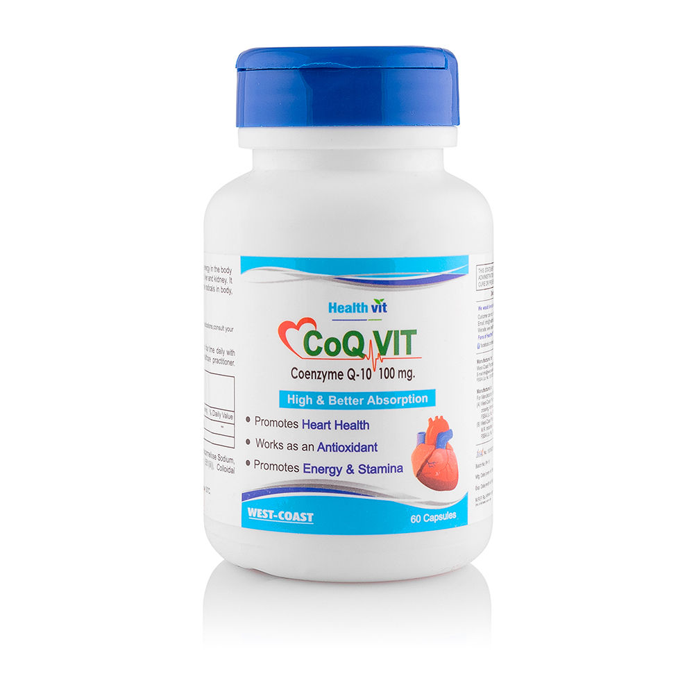 Healthvit High & Better Absorption Co-Qvit Coenzyme Q-10 100 mg, 60 ...