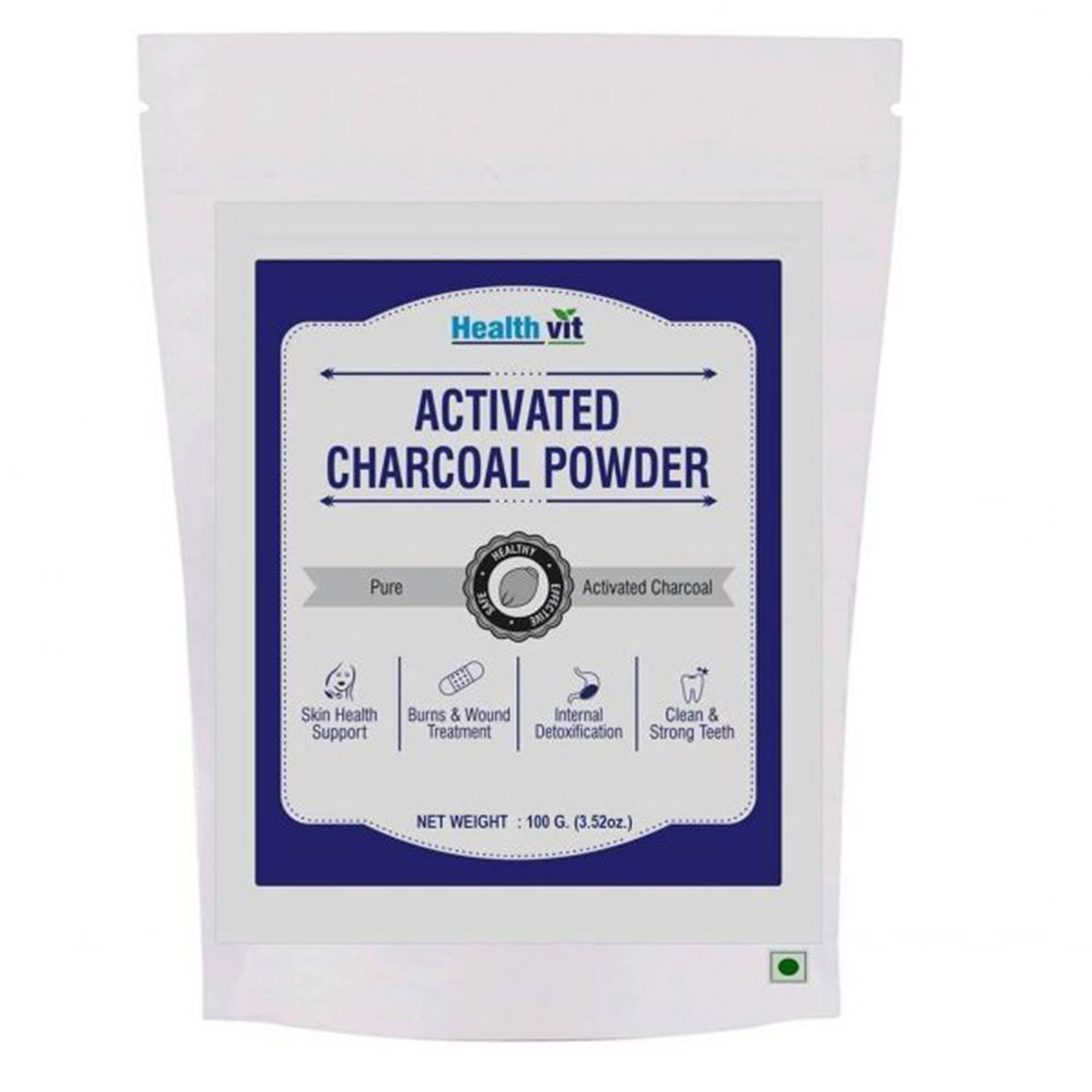 Healthvit Activated Charcoal Powder, 100 gm Price, Uses, Side Effects ...
