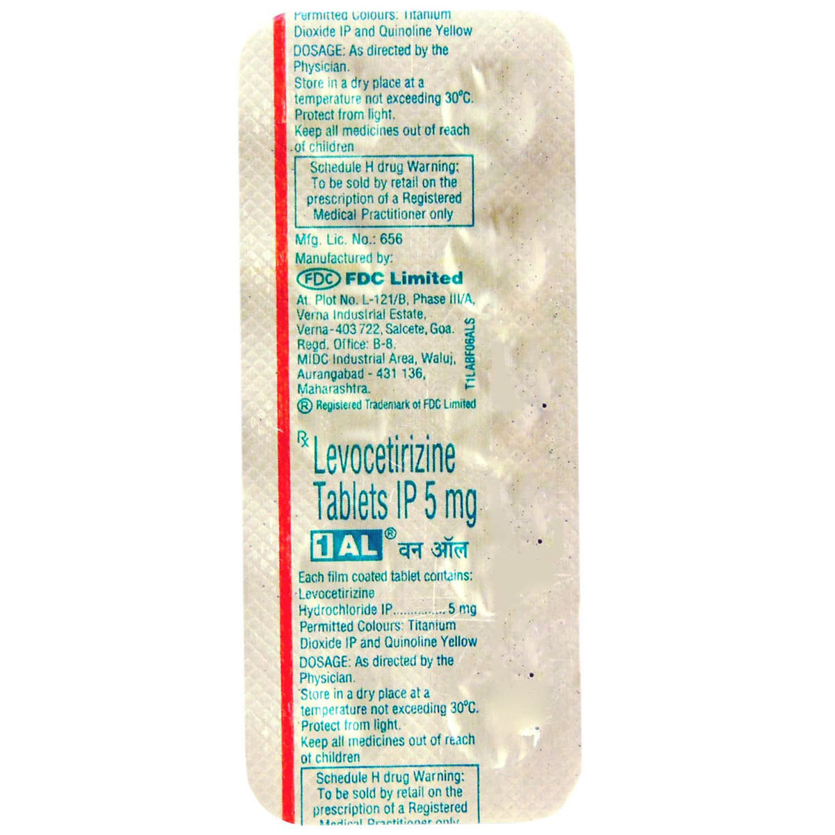 1-AL Tablet 10's Price, Uses, Side Effects, Composition - Apollo Pharmacy