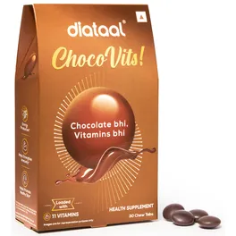 Buy Diataal ChocoVits For Men & Women 30 Chewable Tablets I Chocolate ...