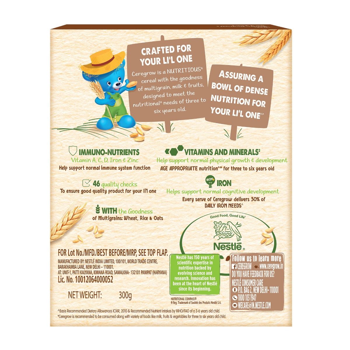 Nestle Ceregrow Growing Up Baby Cereal Multigrain Milk & Fruits Powder ...