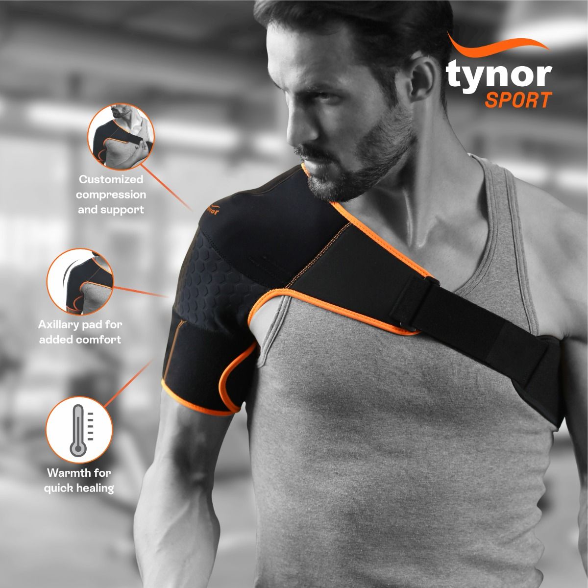 Tynor Shoulder Support Double Lock Neo Universal, 1 Count Price, Uses ...