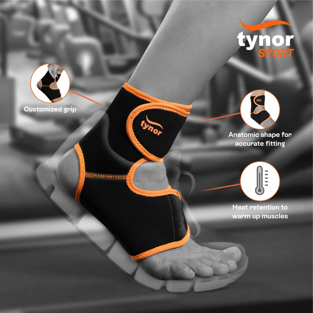 Tynor Ankle Support Neo Universal, 1 Count Price, Uses, Side Effects ...