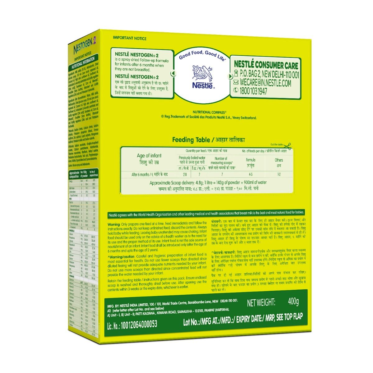 Nestle Nestogen Infant Formula Stage 2 (After 6 Months) Powder, 400 gm ...