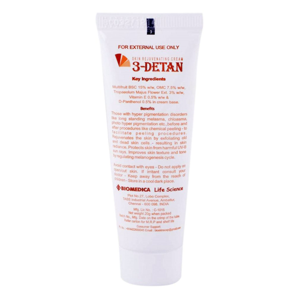 3-Detan 50Gm Cream Price, Uses, Side Effects, Composition - Apollo Pharmacy