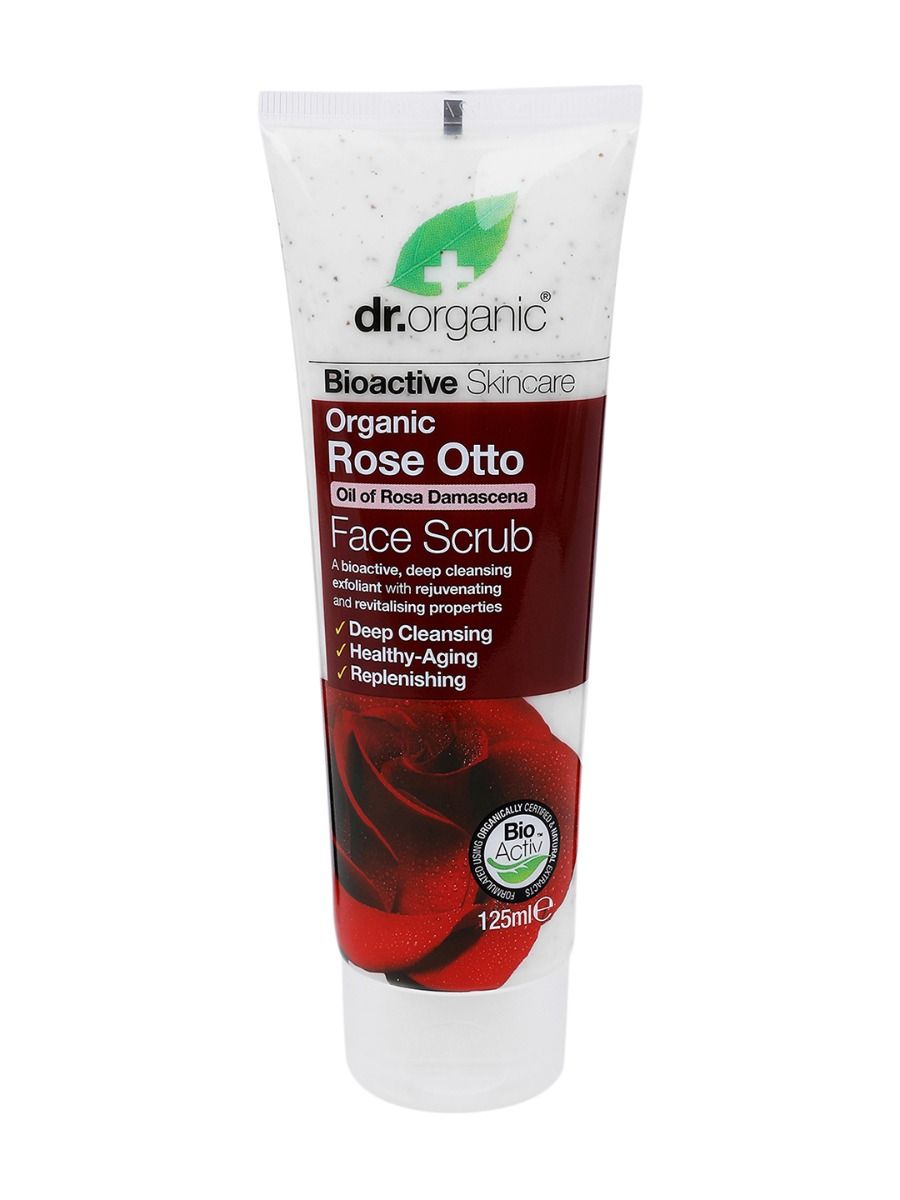 dr.organic Rose Otto Face Scrub, 125 ml Price, Uses, Side Effects ...