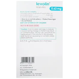 Levolin 0.63 mg Respules 6x2.5 ml | Uses, Side Effects, Price | Apollo ...