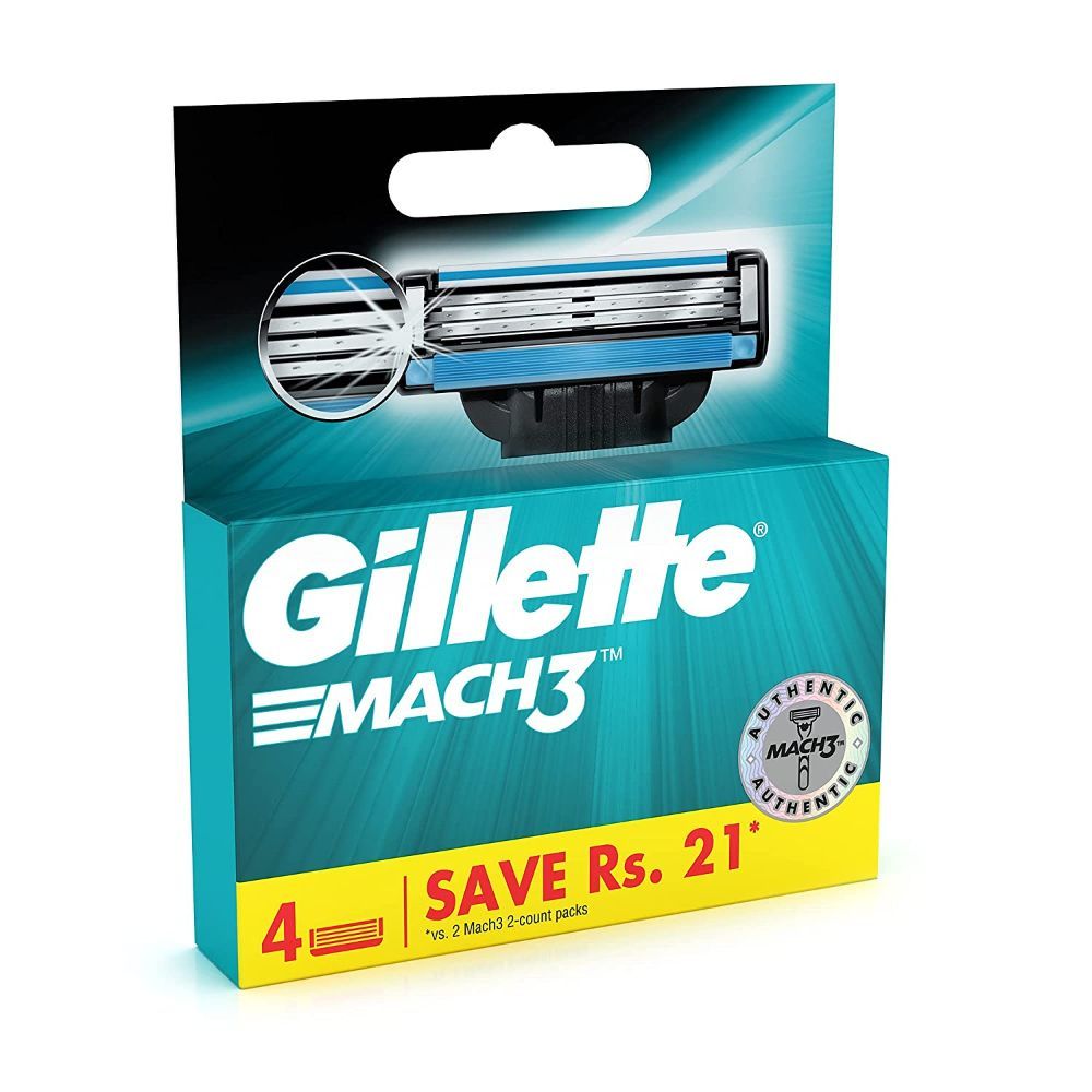 Gillette Mach 3 Cartridge, 4 Count Price, Uses, Side Effects ...