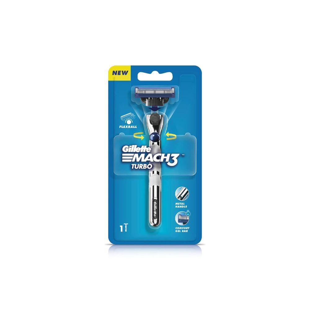Gillette Mach 3 Turbo Razor, 1 Count Price, Uses, Side Effects ...