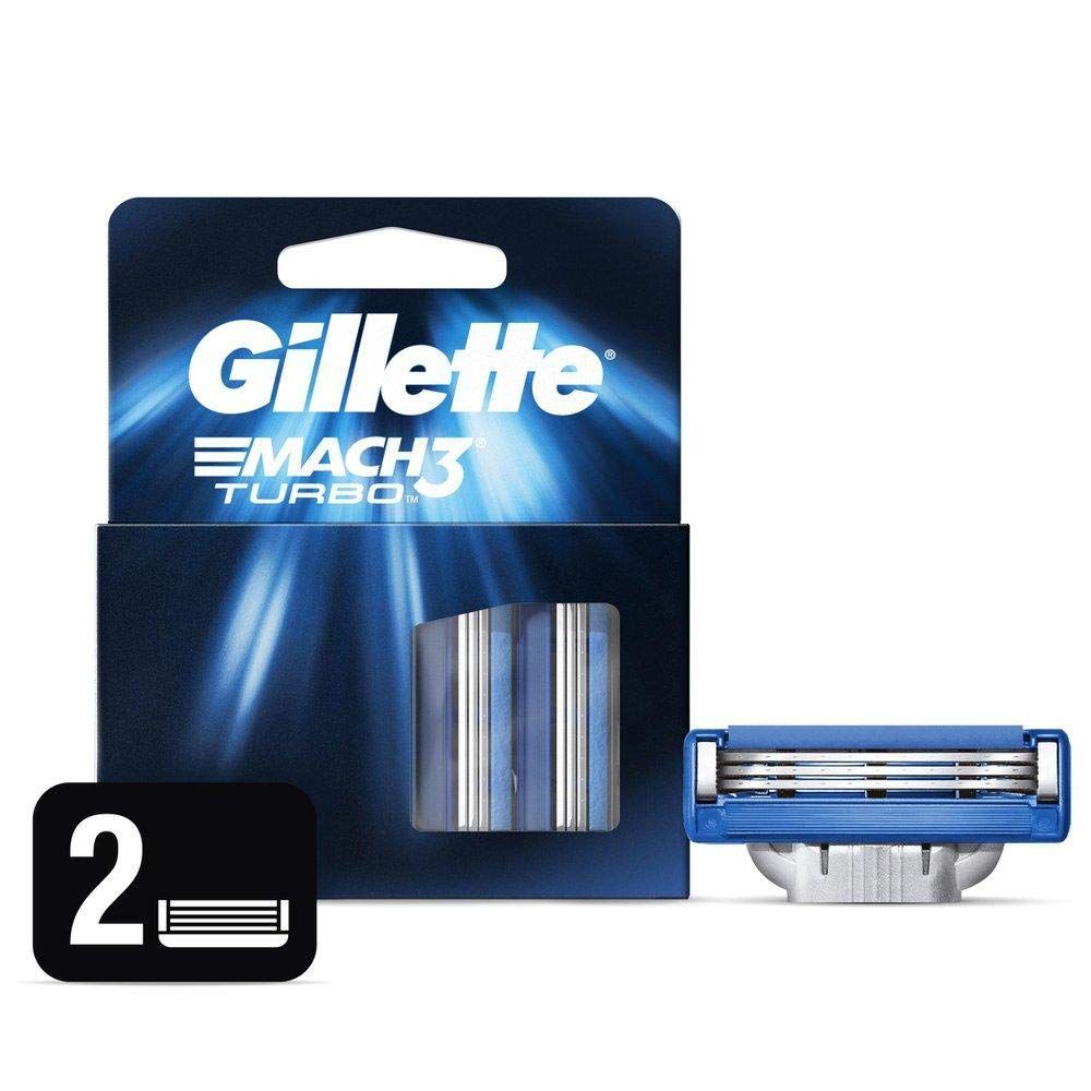 Gillette Mach 3 Turbo Cartridge, 2 Count Price, Uses, Side Effects ...