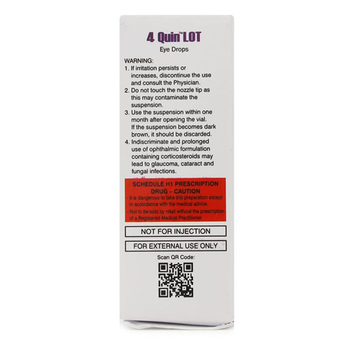 4 Quin Lot Eye Drops 5 ml | Uses, Side Effects, Price | Apollo Pharmacy