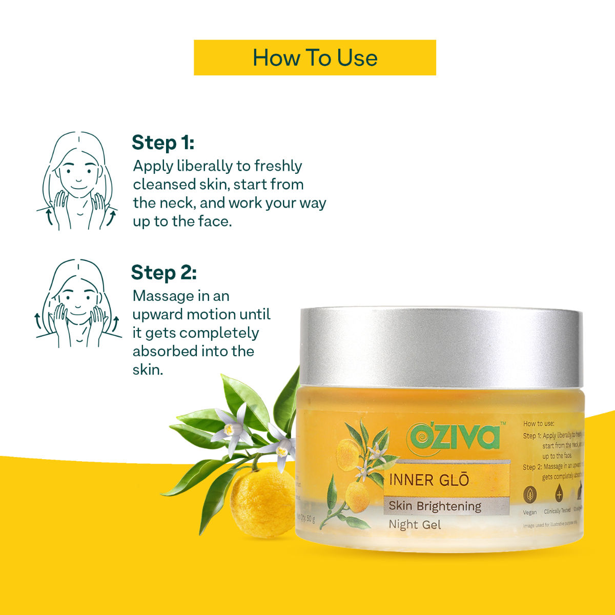 Oziva Inner Glo Skin Brightening Night Gel, 50 gm Price, Uses, Side Effects, Composition ...