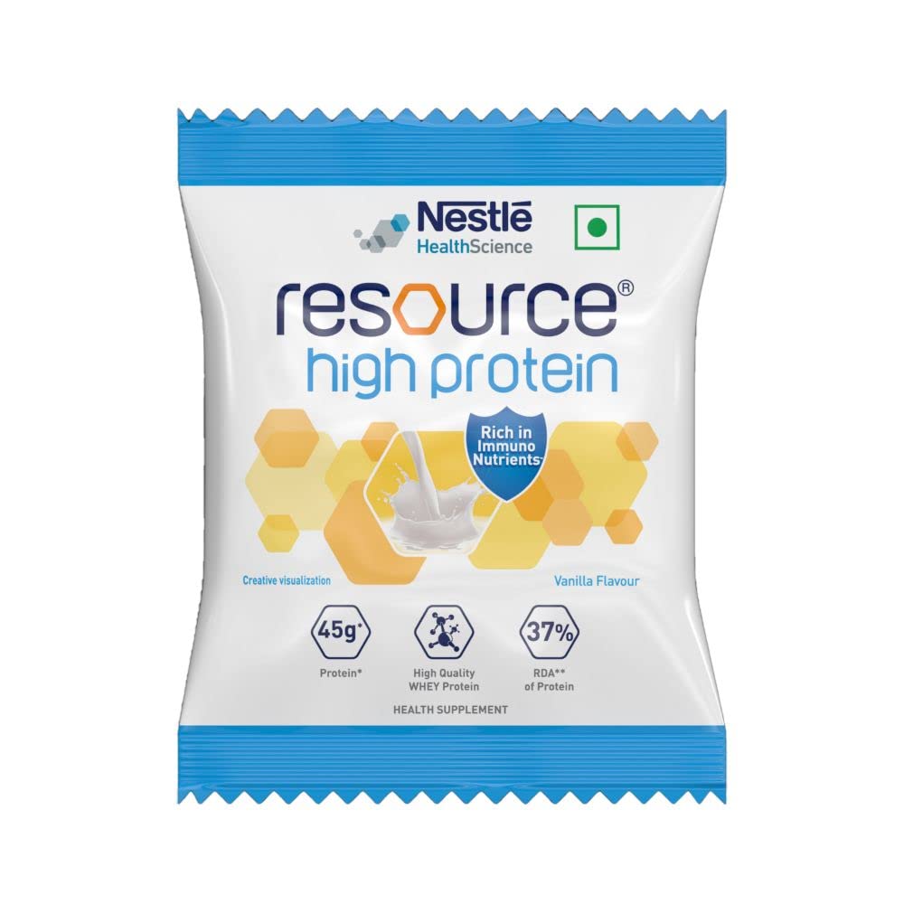 Nestle Resource High Protein Vanilla Flavour Powder, 50 gm Price, Uses ...