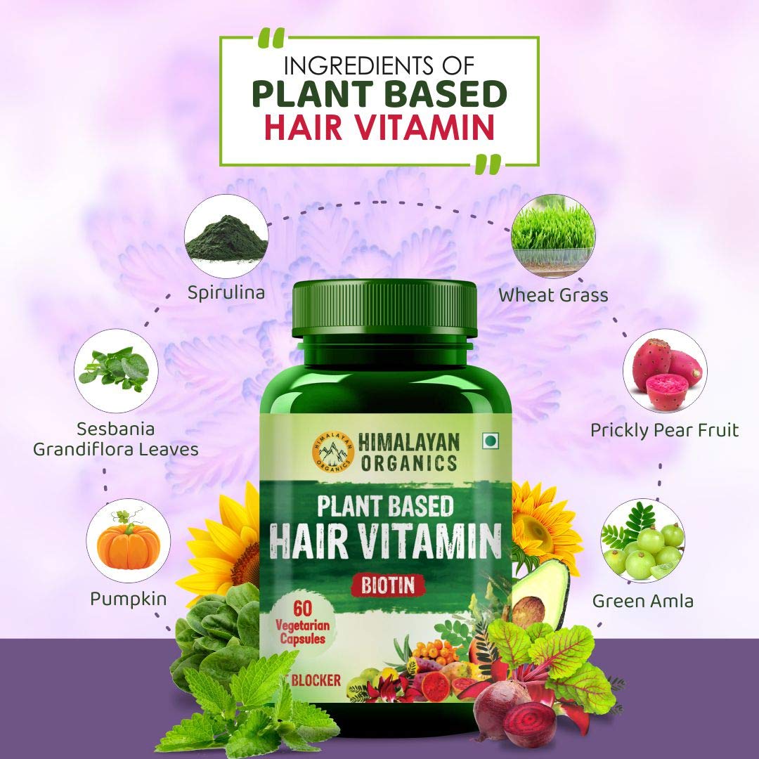Himalayan Organics Plant Based Hair Vitamin Biotin, 60 Capsules Price ...