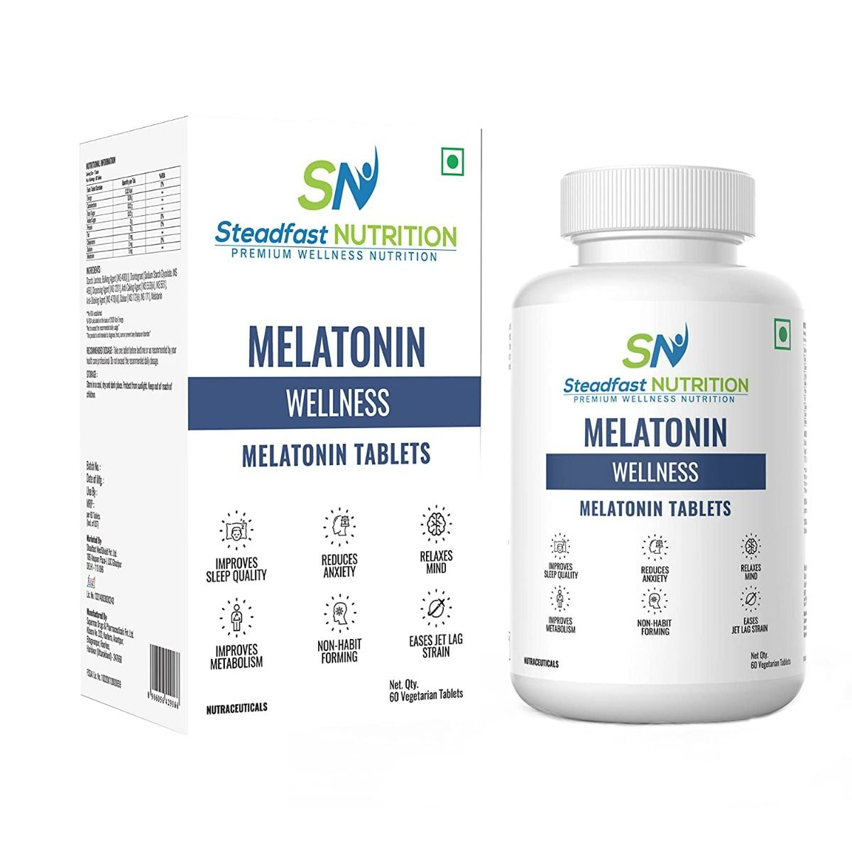 Steadfast Nutrition Melatonin Wellness, 60 Tablets Price, Uses, Side ...