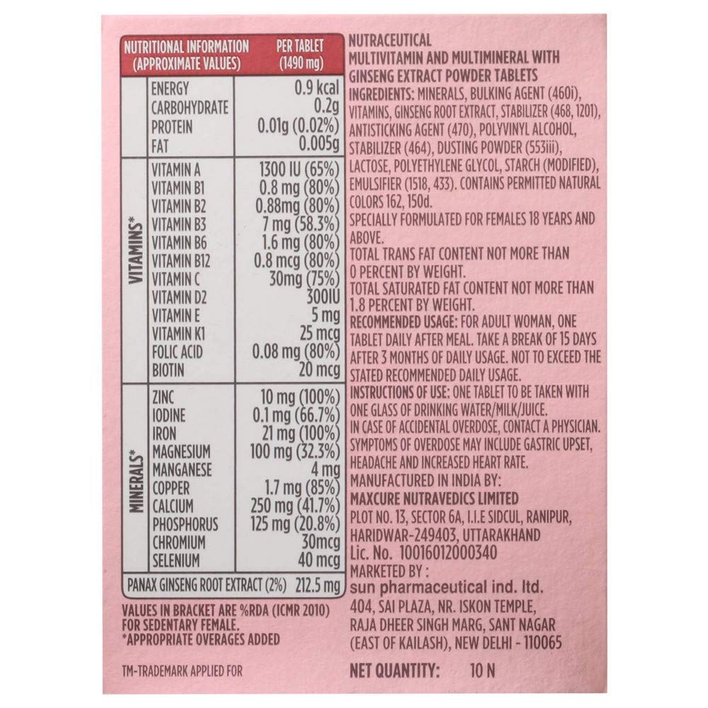 Revital H Woman, 10 Tablets Price, Uses, Side Effects, Composition ...