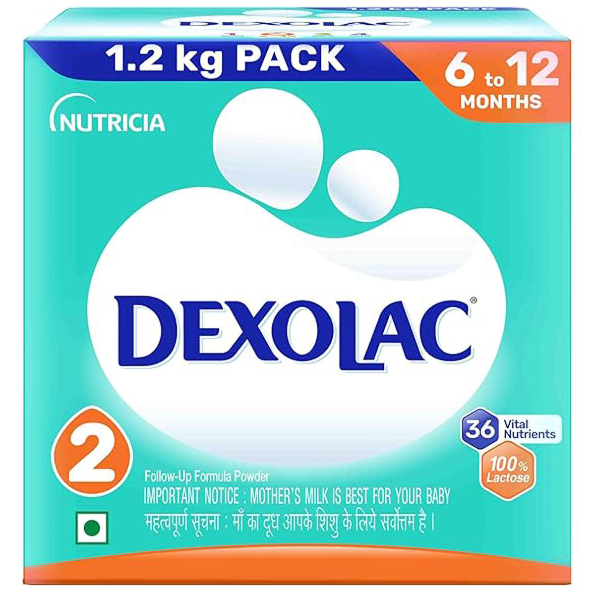 Buy Dexolac Follow-Up Formula Stage 2 Powder (6-12 Months), 1.2 kg | 19 ...