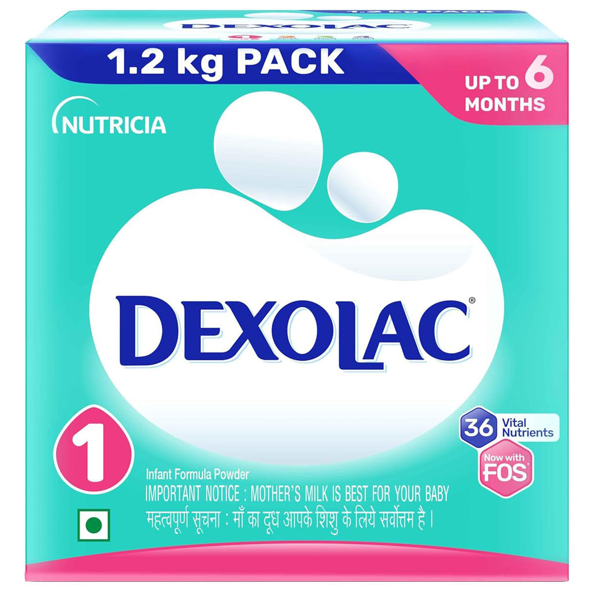 Dexolac Infant Formula Stage 1 Powder for Up to 6 Months, 1.2 kg | Uses ...