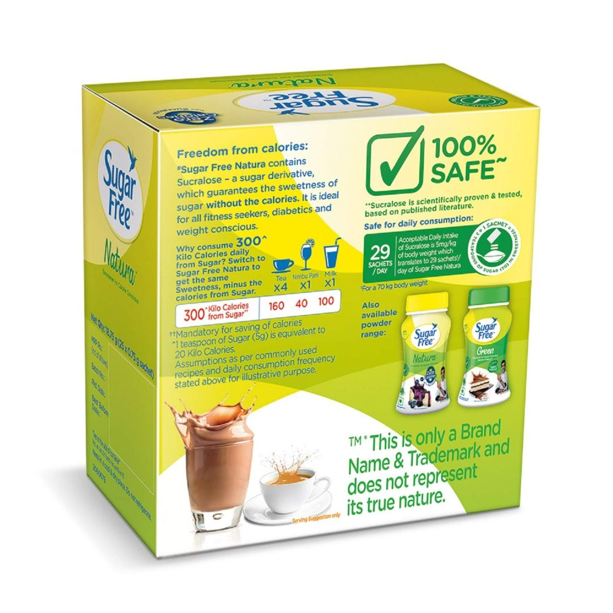 Sugar Free Natura Low Calorie Sugar Substitute, 25 Sachets Price, Uses ...