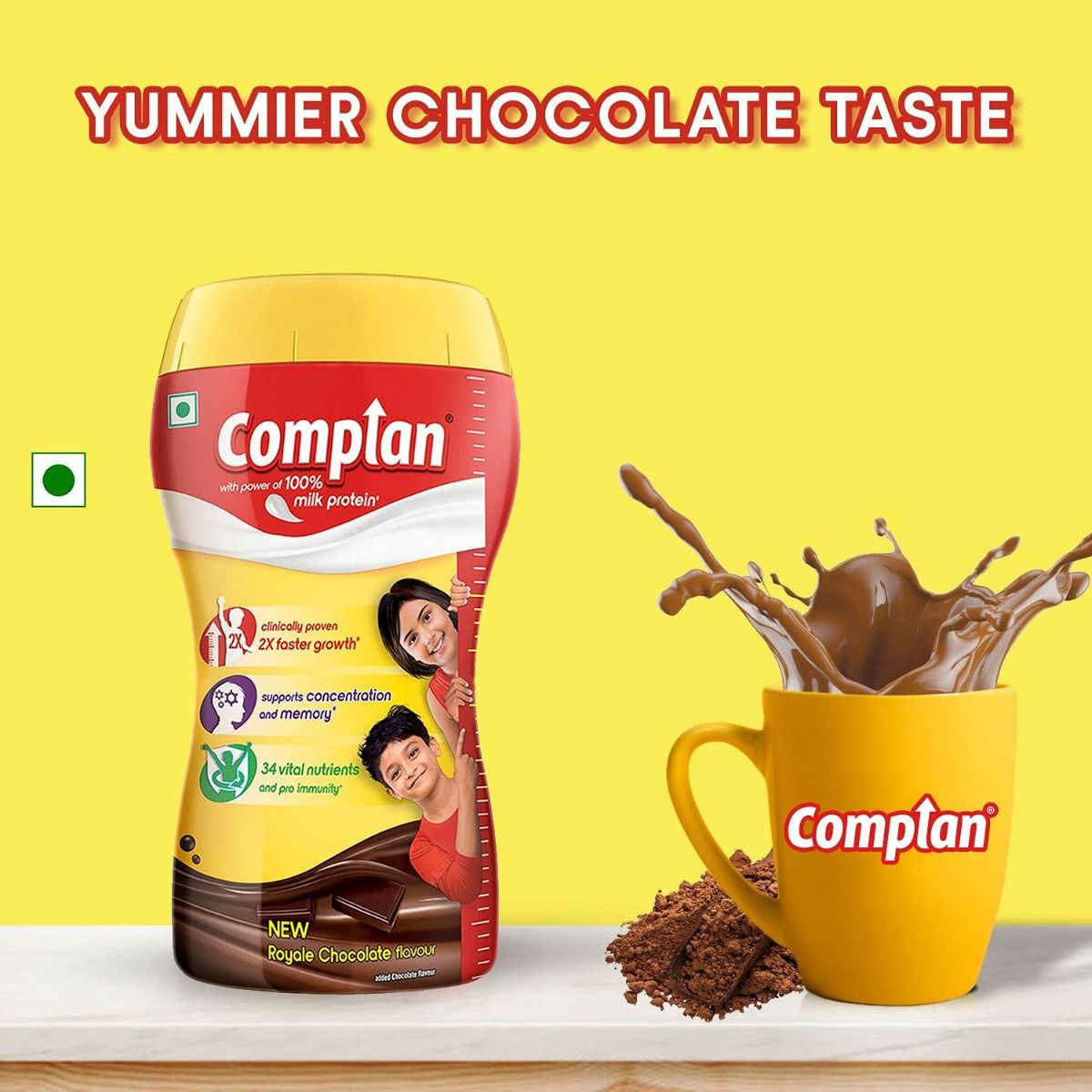 Complan Royale Chocolate Flavour Health & Nutrition Drink Powder, 500 gm Jar Price, Uses, Side ...