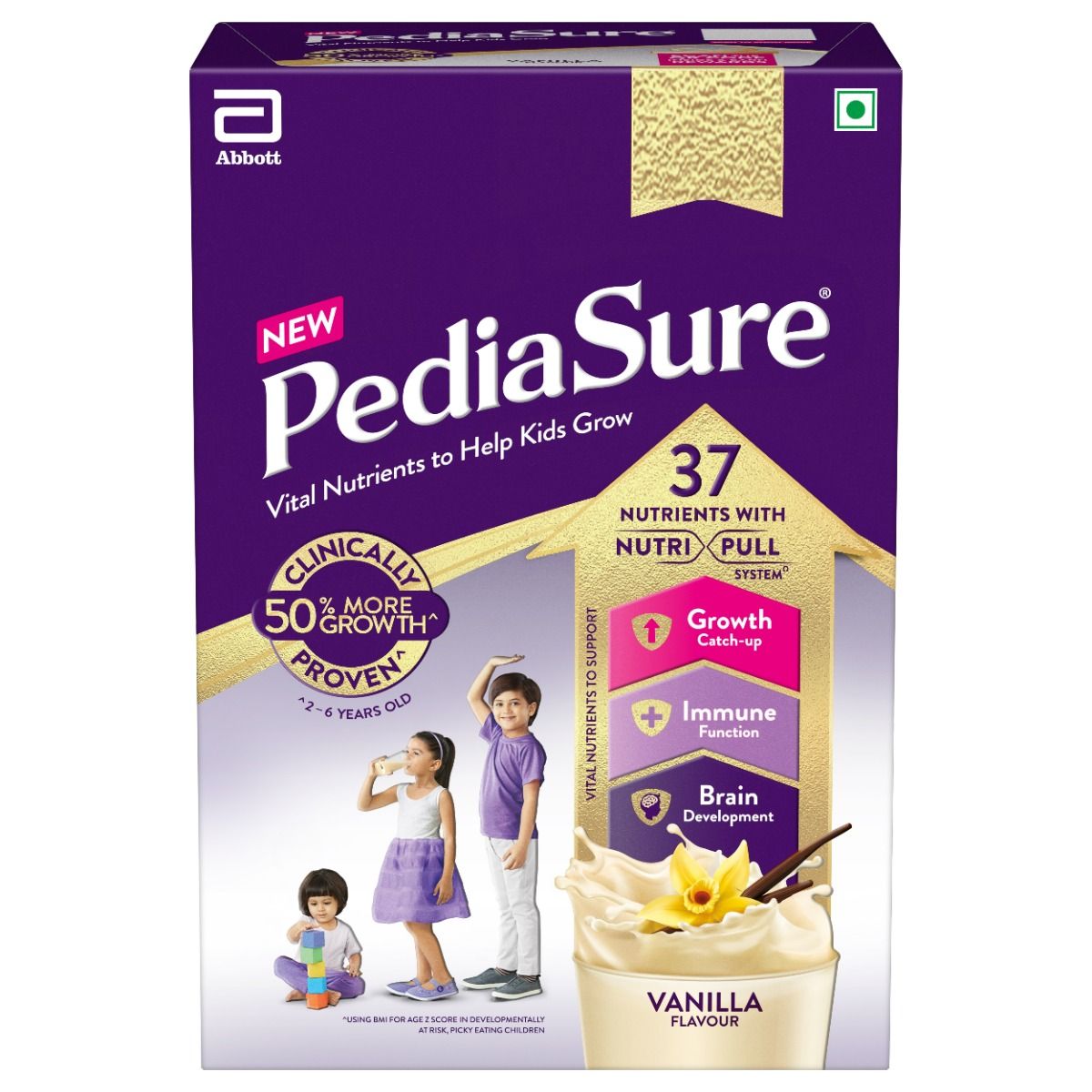 Pediasure Vanilla Flavour Nutrition Powder for Kids Growth, 950 gm ...