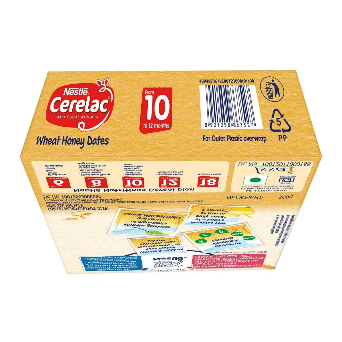 Nestle Cerelac Baby Cereal with Milk Wheat Honey Dates (From 10 to 12 ...