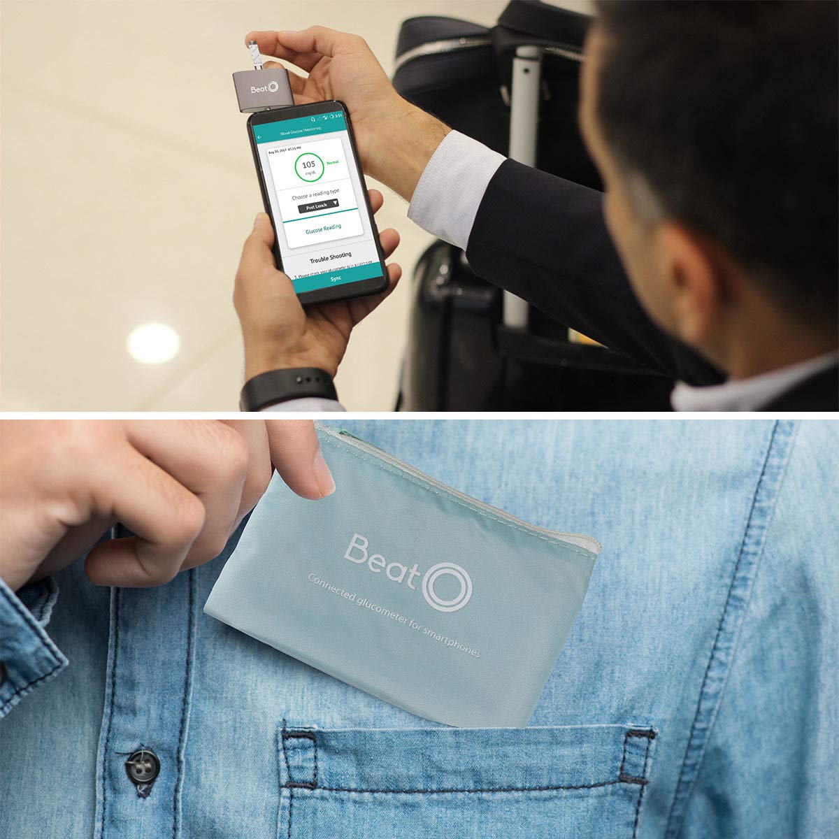 BeatO Smart Glucometer Kit with 20 Strips & 20 Lancets, 1 Count + Free ...