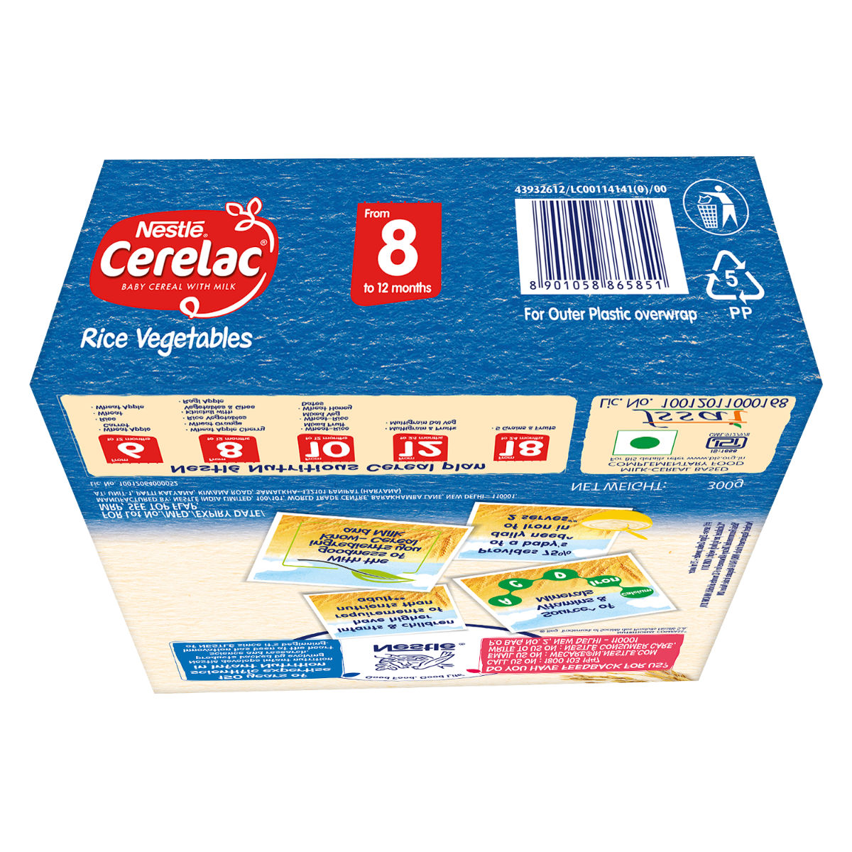 Nestle Cerelac Baby Cereal with Milk Rice Vegetables (From 8 to 12 ...