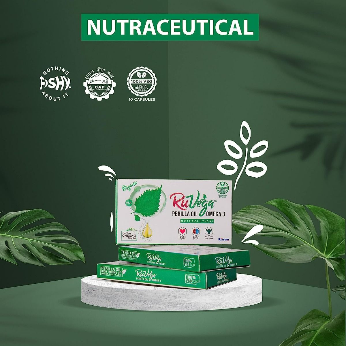 Ruvega Perilla Oil Omega 3 & 6 Softgel Capsule 10's Price, Uses, Side ...