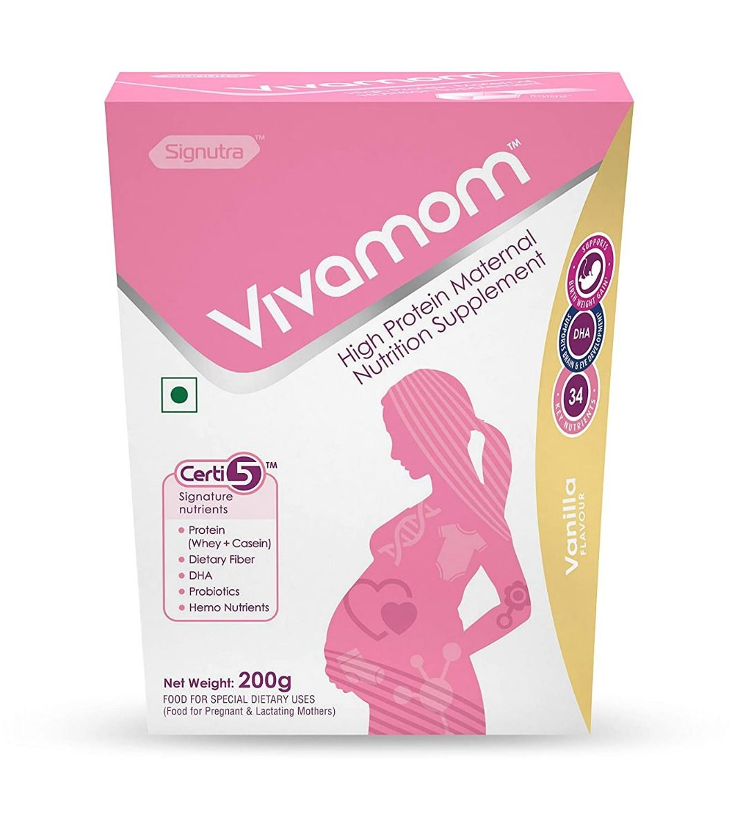 Vivamom Vanilla Flavour Powder 200 gm Price, Uses, Side Effects ...
