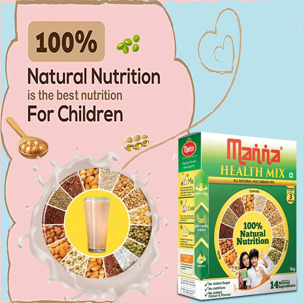 Manna Health Mix Powder, 1 kg Price, Uses, Side Effects, Composition ...