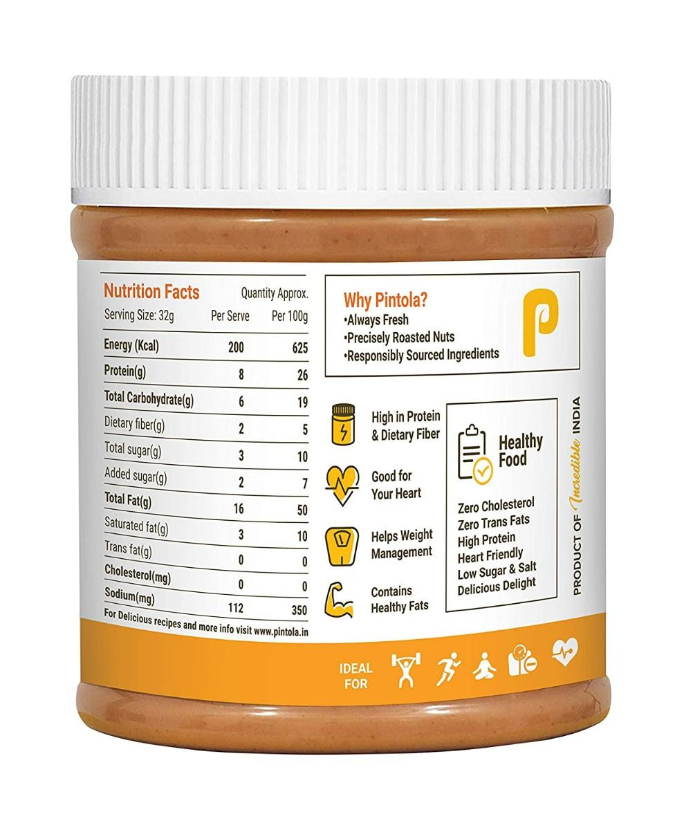 Pintola Classic Crunchy Peanut Butter, 350 gm Price, Uses, Side Effects ...