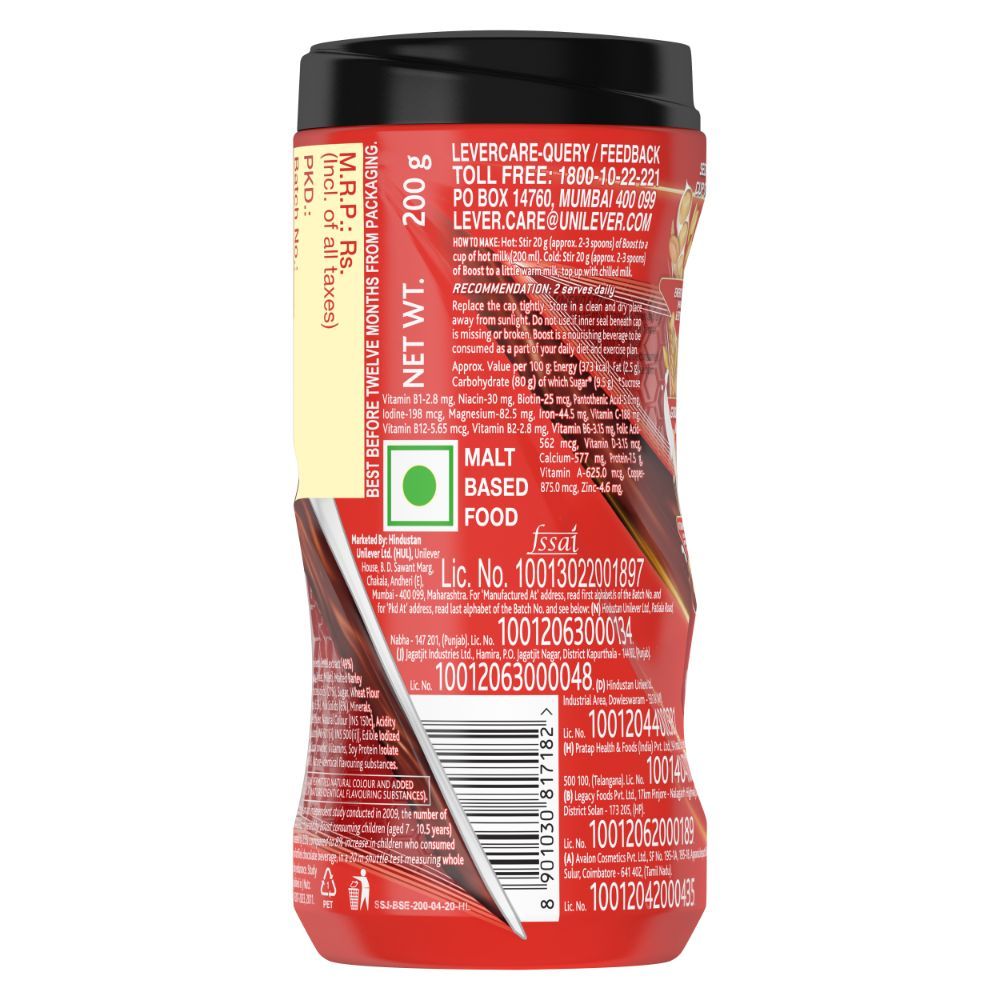 Boost Health & Nutrition Drink, 200 gm Jar Price, Uses, Side Effects ...