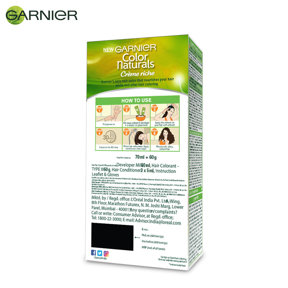 Garnier Color Naturals Shade 5 Light Brown Creme Hair Color, 1 Kit ...