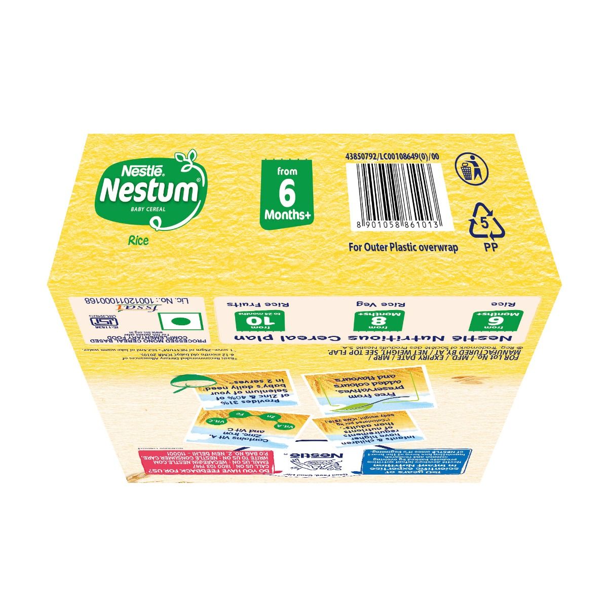 Nestle Nestum Baby Cereal Rice (After 6 Months) Powder, 300 gm Refill ...