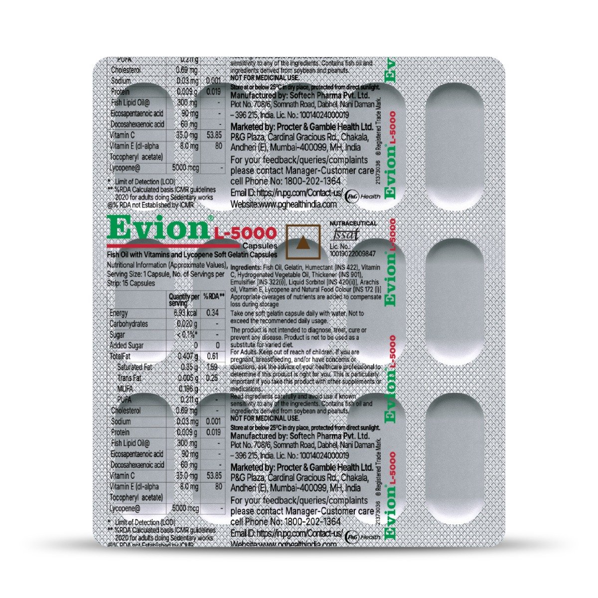 Buy Evion L-5000 (15 Capsules) | 4-in-1 formula for Liver Health | 19 ...