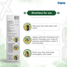 Cipla 8X Shampoo, 120 ml