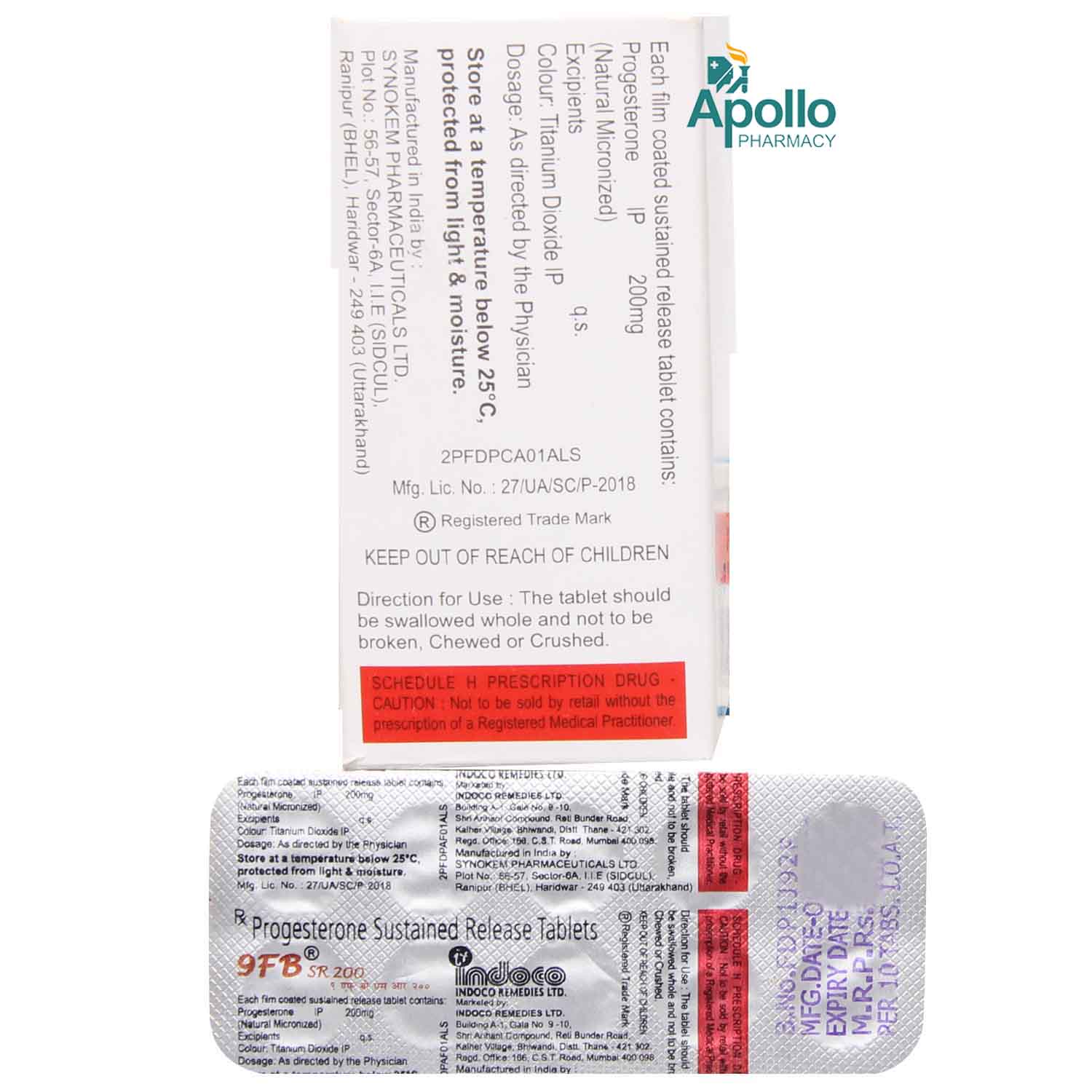 9FB SR 200 Tablet 10's Price, Uses, Side Effects, Composition - Apollo ...