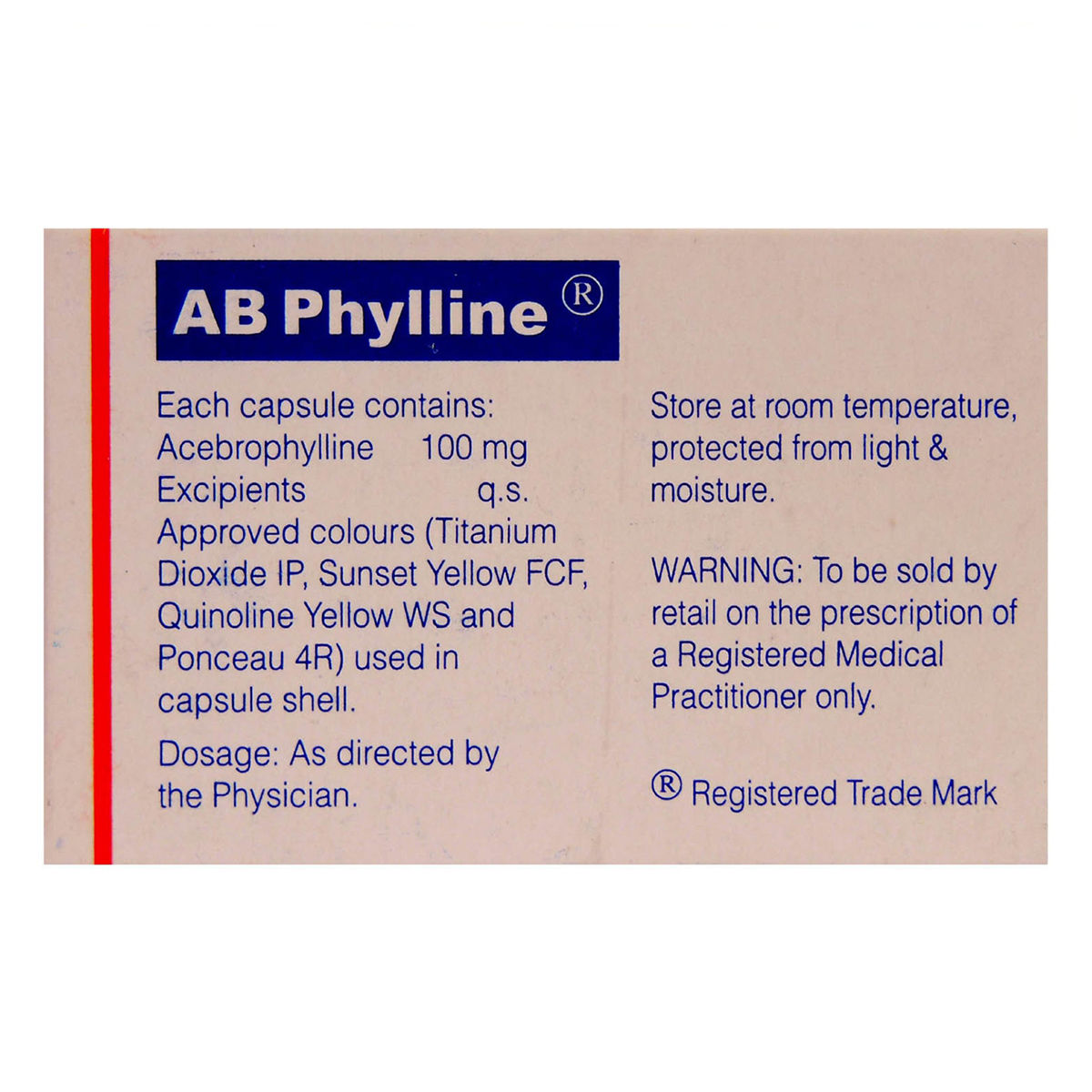 AB Phylline Capsule 10's Price, Uses, Side Effects, Composition ...