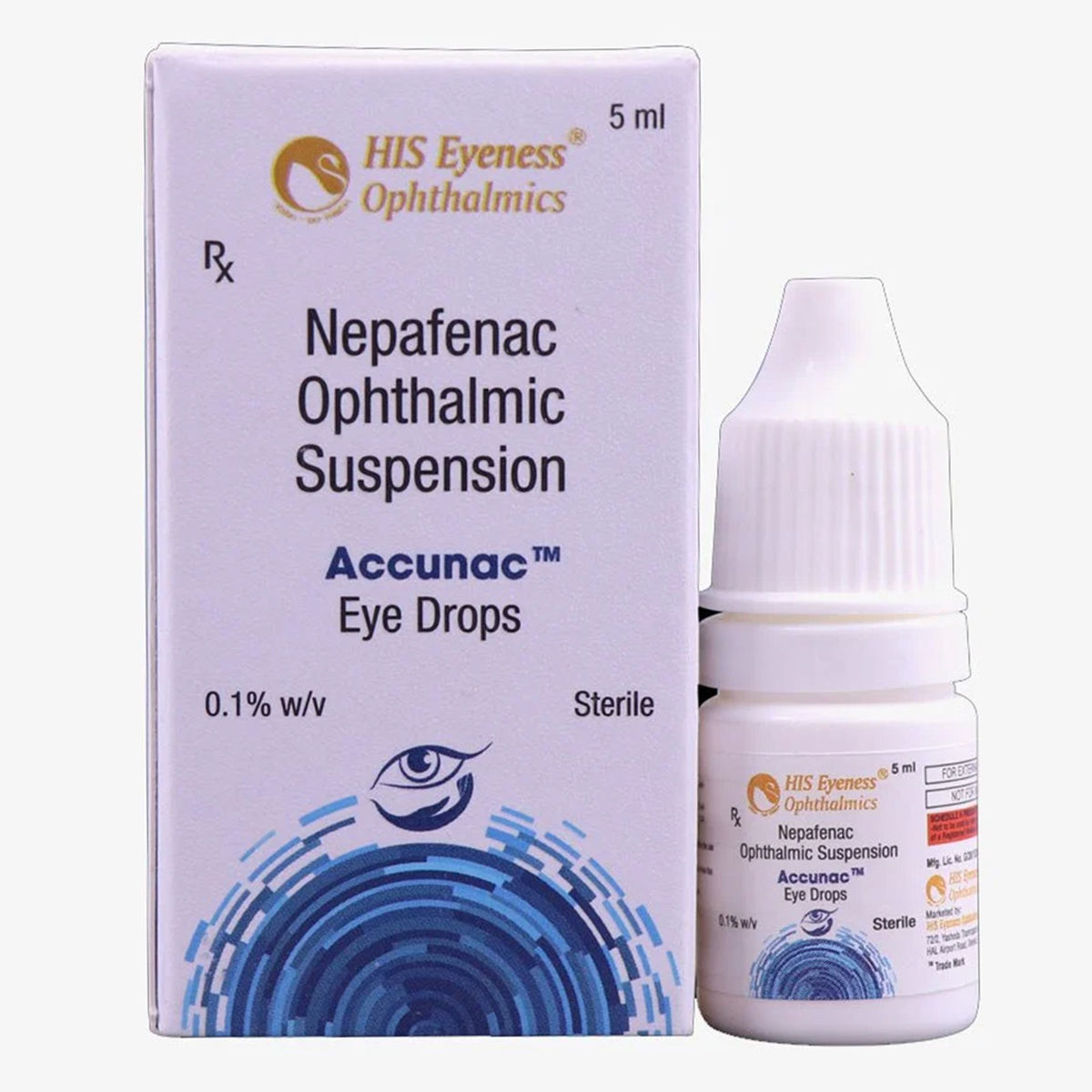 Accunac 0.1% Eye Drop 5 ml | Uses, Side Effects, Price | Apollo Pharmacy