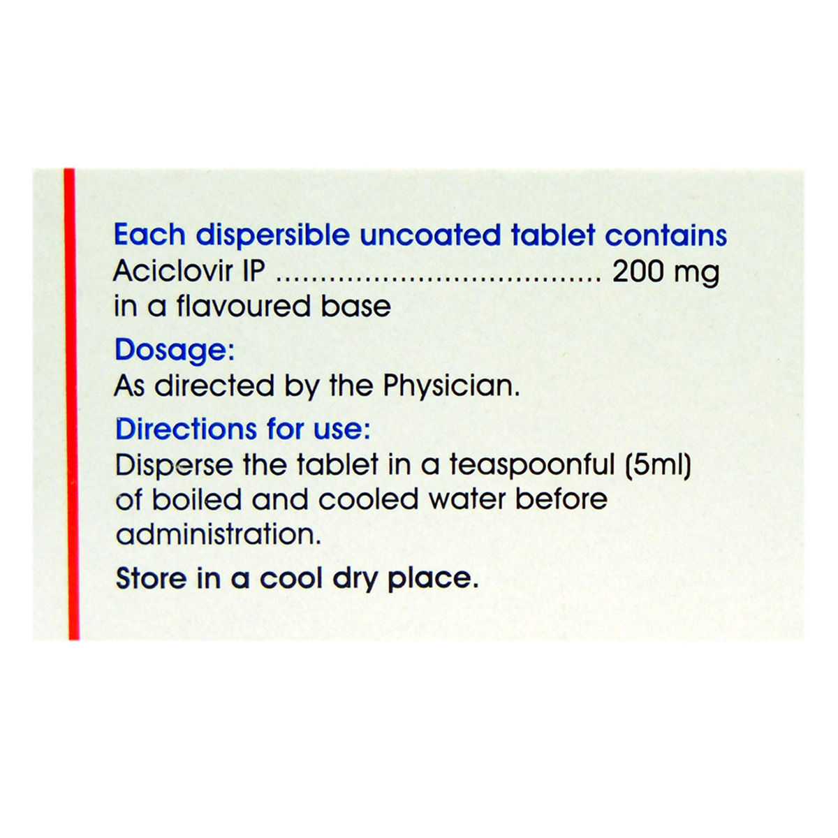 Acivir-200 DT Tablet | Uses, Side Effects, Price | Apollo Pharmacy