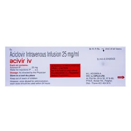 Acivir IV Injection | Uses, Side Effects, Price | Apollo Pharmacy